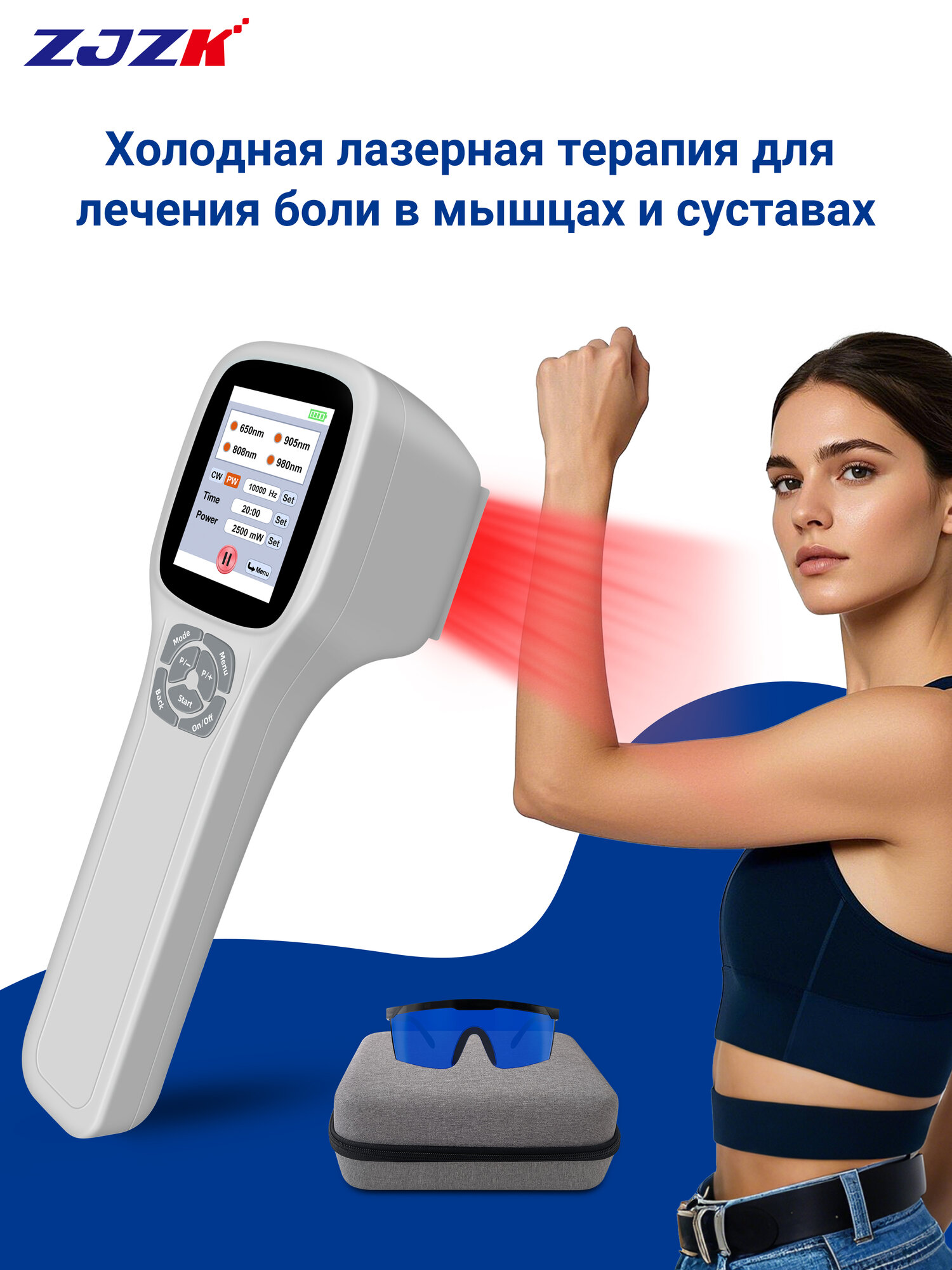 Лазерное лечение стоп — холодный лазер 650нм и 980нм для снятия боли в пятке и своде стопы