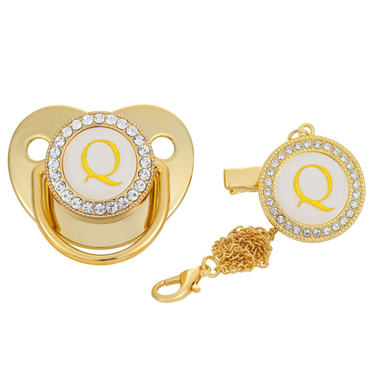 Детская золотая соска-пустышка, артефакт для отлучения от груди, детская соска-пустышка с буквами A-Z