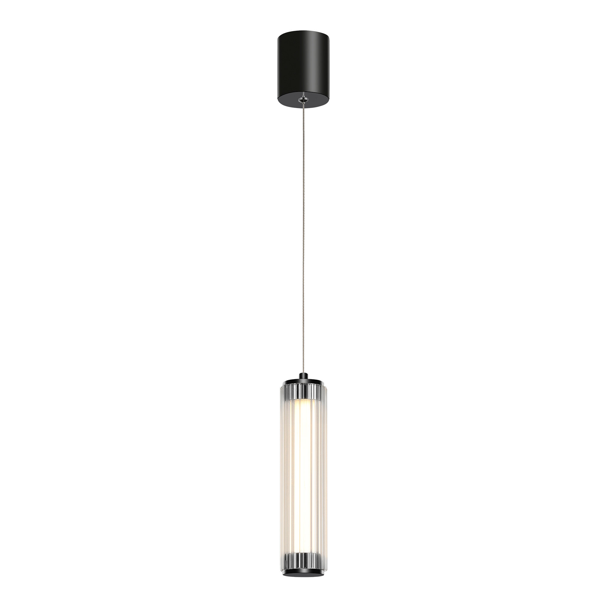 Подвесной светильник, подвес ST Luce Черный/Прозрачный LED 8W, 4000K SL6224.403.01