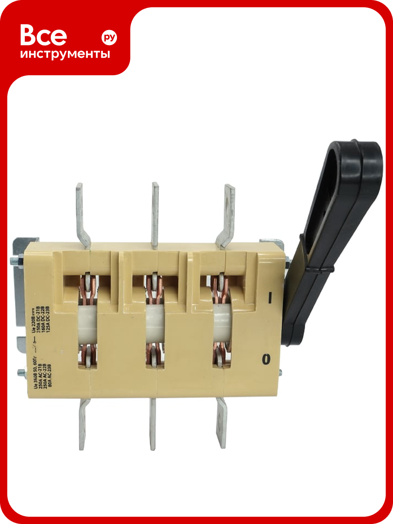 Выключатель-разъединитель Электротехник ВР32-35 А УХЛ3, 250А, несъёмная боковая рукоятка