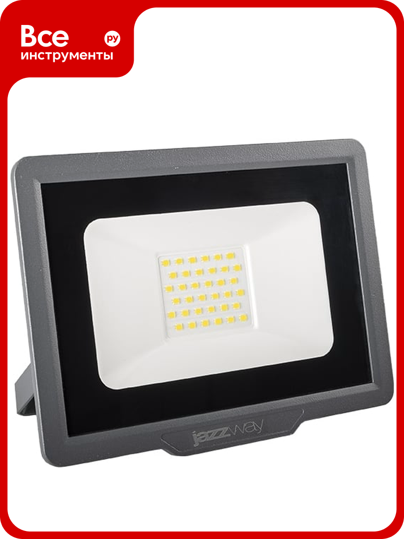 Светодиодный прожектор Jazzway PFL- C3 20Вт (compact) 6500K IP65 закаленное прозрачное стекло 5023543A, из нормально