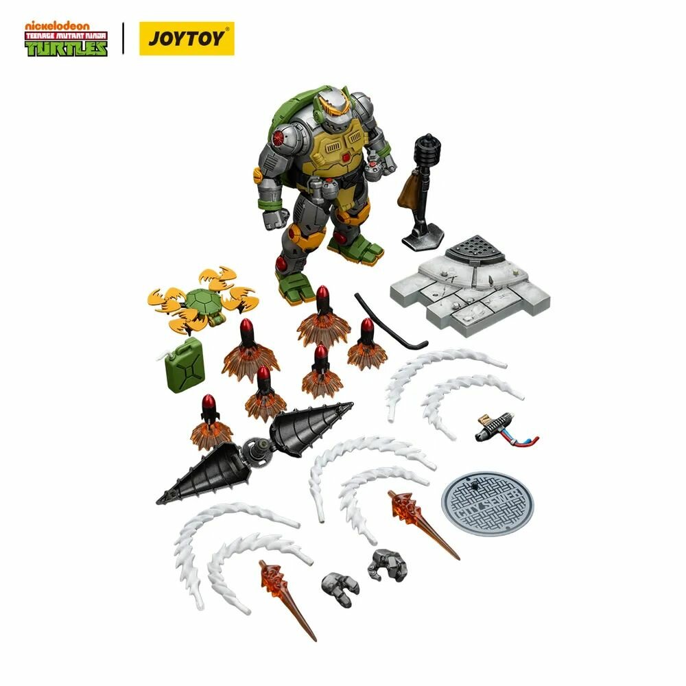 Фигурка JOYTOY "Черепашки-Ниндзя", Warhammer 40k, вращающаяся голова, 20 см, голубая