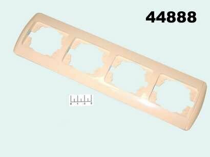 Рамка 4* горизонтальная EL-BI Zirve кремовая