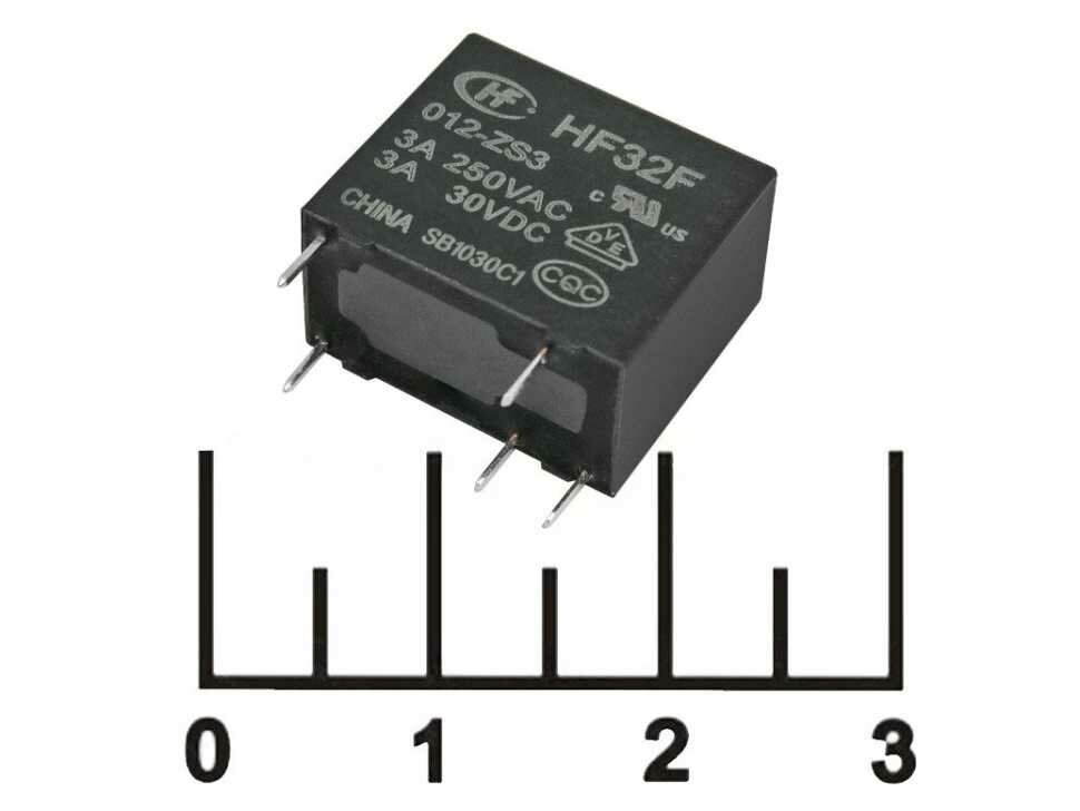 Реле =12V 3A/250V HF32F/012-ZS3 (405304)
