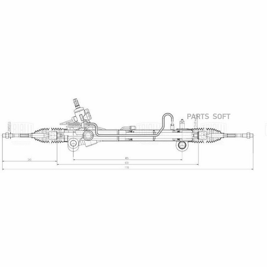 TRIALLI CRS-1901 Механизм рулевой (рейка) для а/м Lexus RX II (03-)/Toyota Highlander (01-) (гидравлич.) (CRS 1901) ()