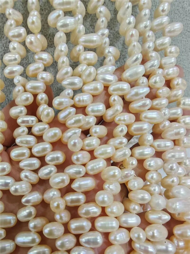 Натуральный черный овальный пресноводный жемчуг в стиле барокко диаметром 6-7 мм, свободные бусины длиной 14 дюймов