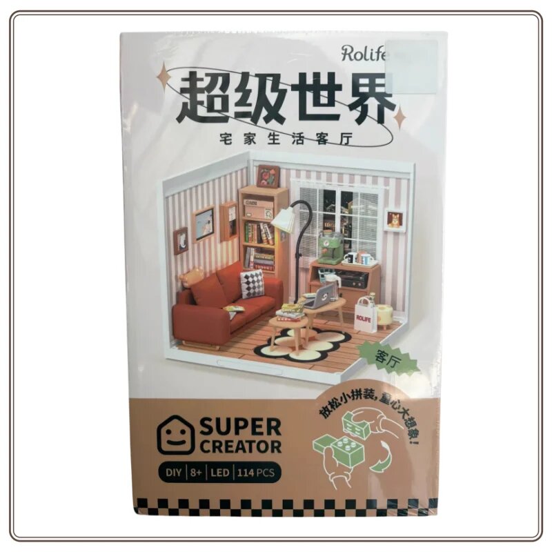 Новые пластиковые игрушки Robotime Rolife, 3D головоломка-головоломка, супер магазин, уютная гостиная, пластиковый миниатюрный комплект «сделай сам», строительные блоки