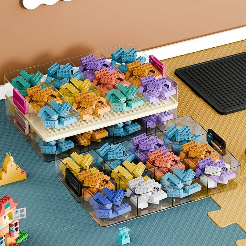 Коробка для хранения строительных блоков Lego, мелкие частицы, многослойное отделение, коробка для классификации деталей