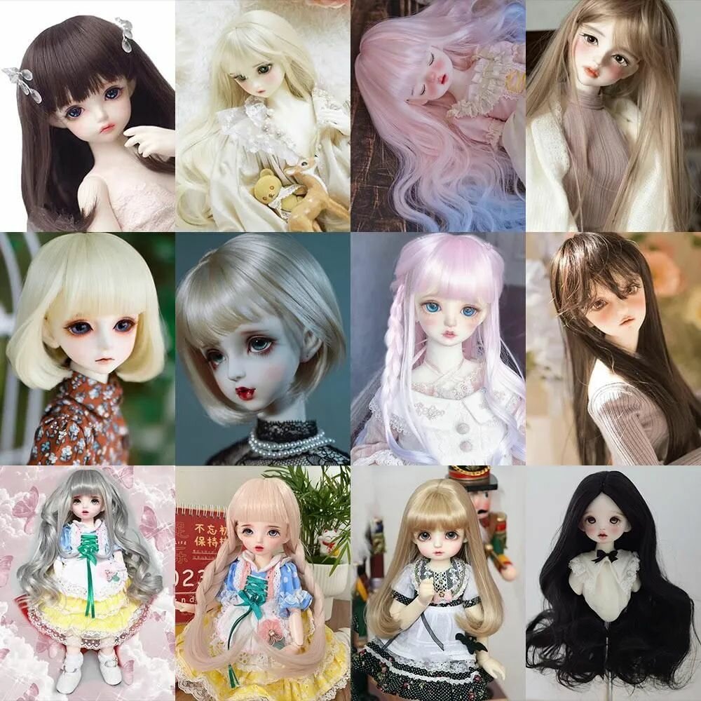 Парик для куклы BJD/SD 1/6, высокотемпературное волокно, стиль Лолита, милый дизайн — фото 1