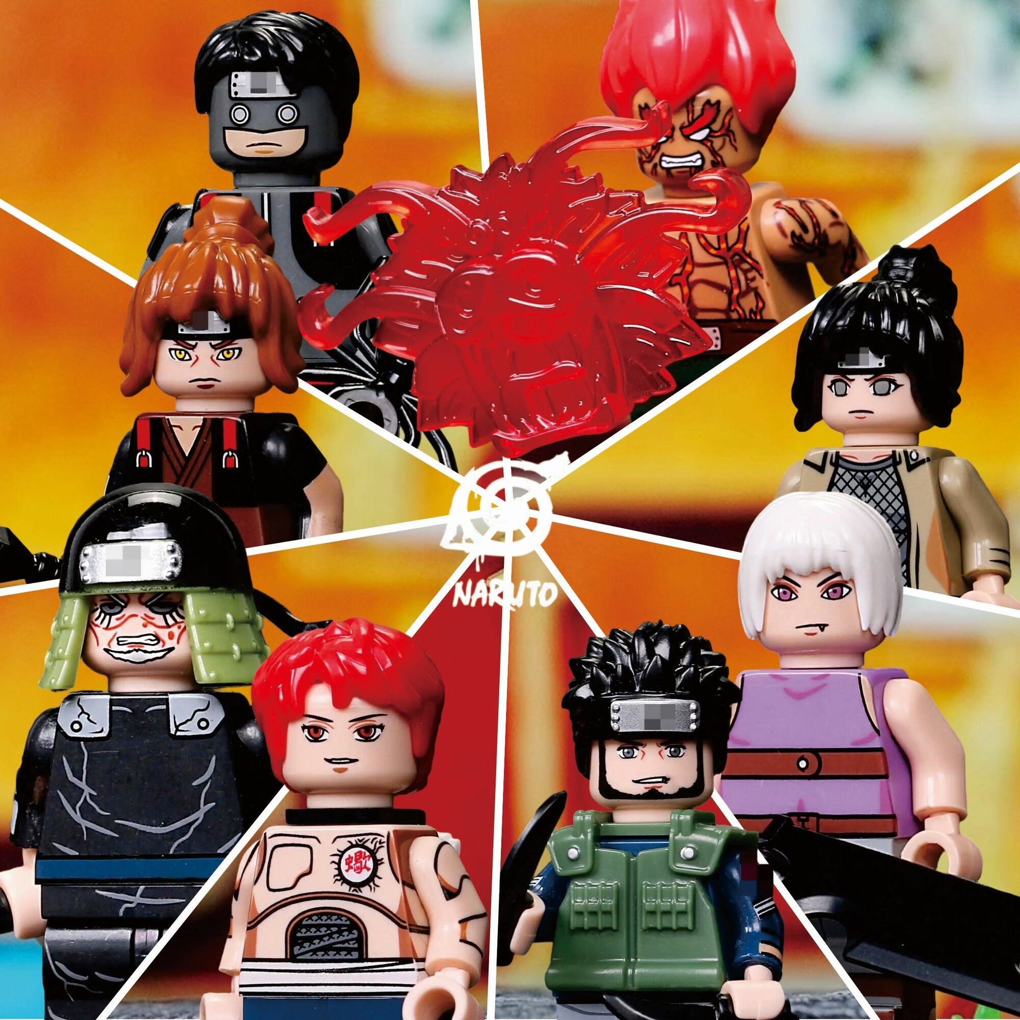 Naruto/Набор игрушки минифигурки аниме Наруто 8 шт/конструктор совместимый с лего/конструктор Наруто