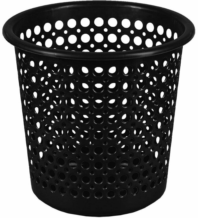Корзина для бумаг Ар-Пласт "Офис", круглая, сетчатая, пластик