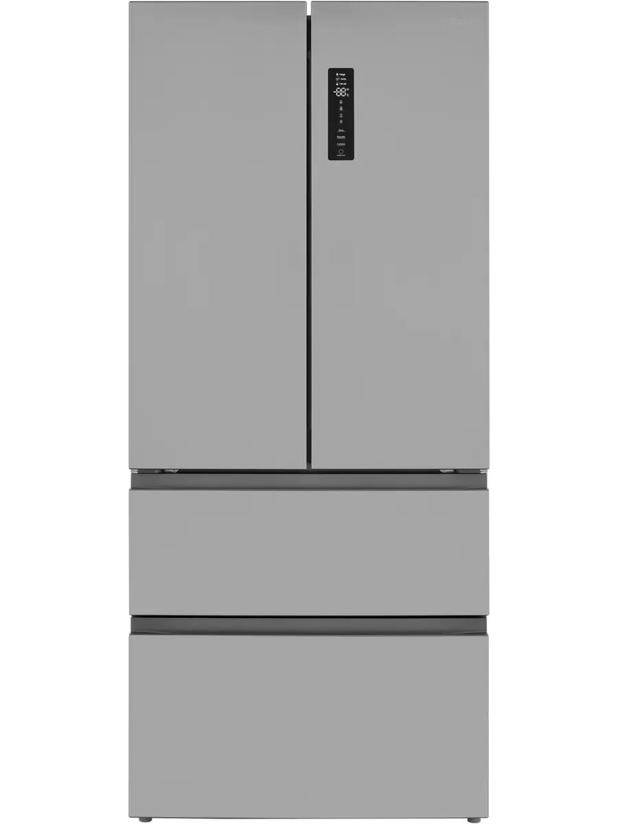 Холодильник ZUGEL ZRFDI470X нержавеющая сталь, инверторный, French Door, 404 л