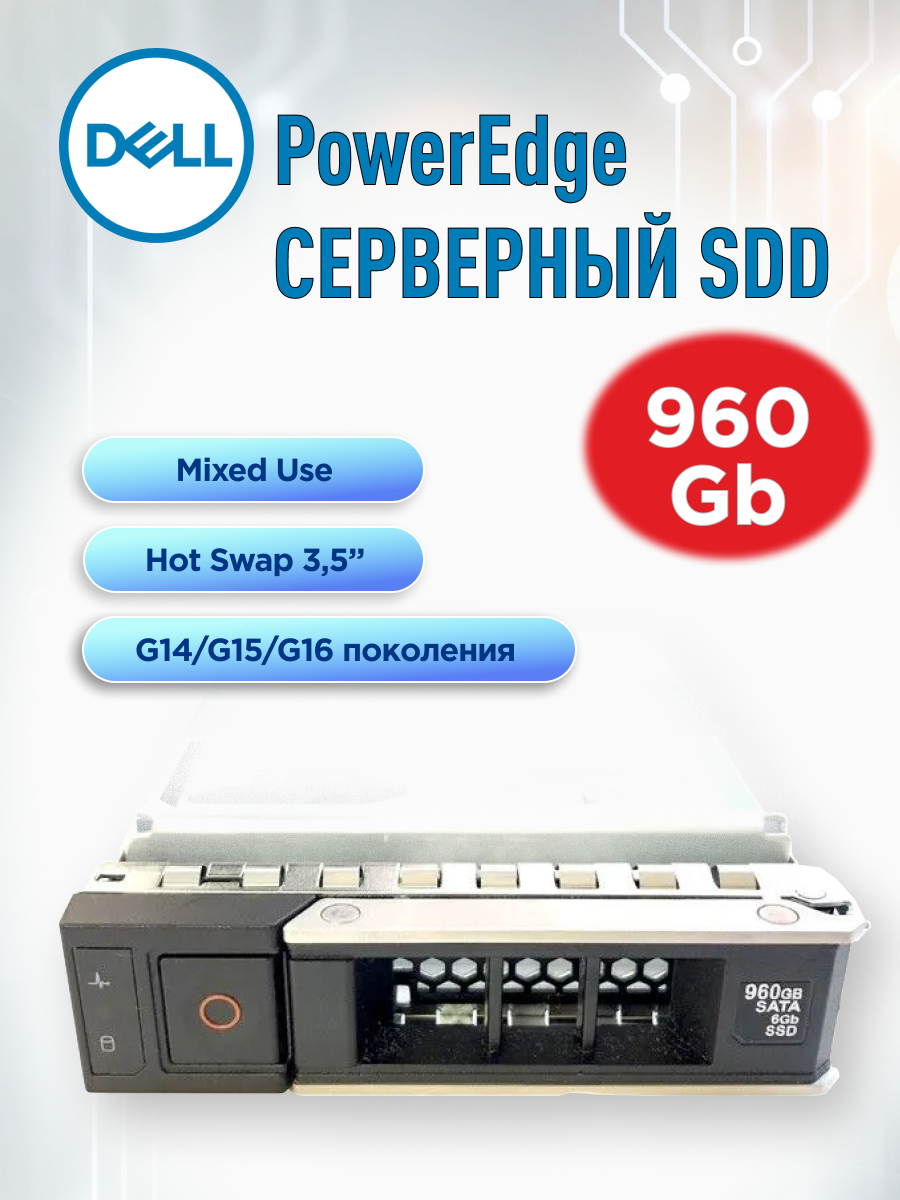 960 ГБ Внутренний SSD-диск Dell 400-ATLX (400-ATLX)