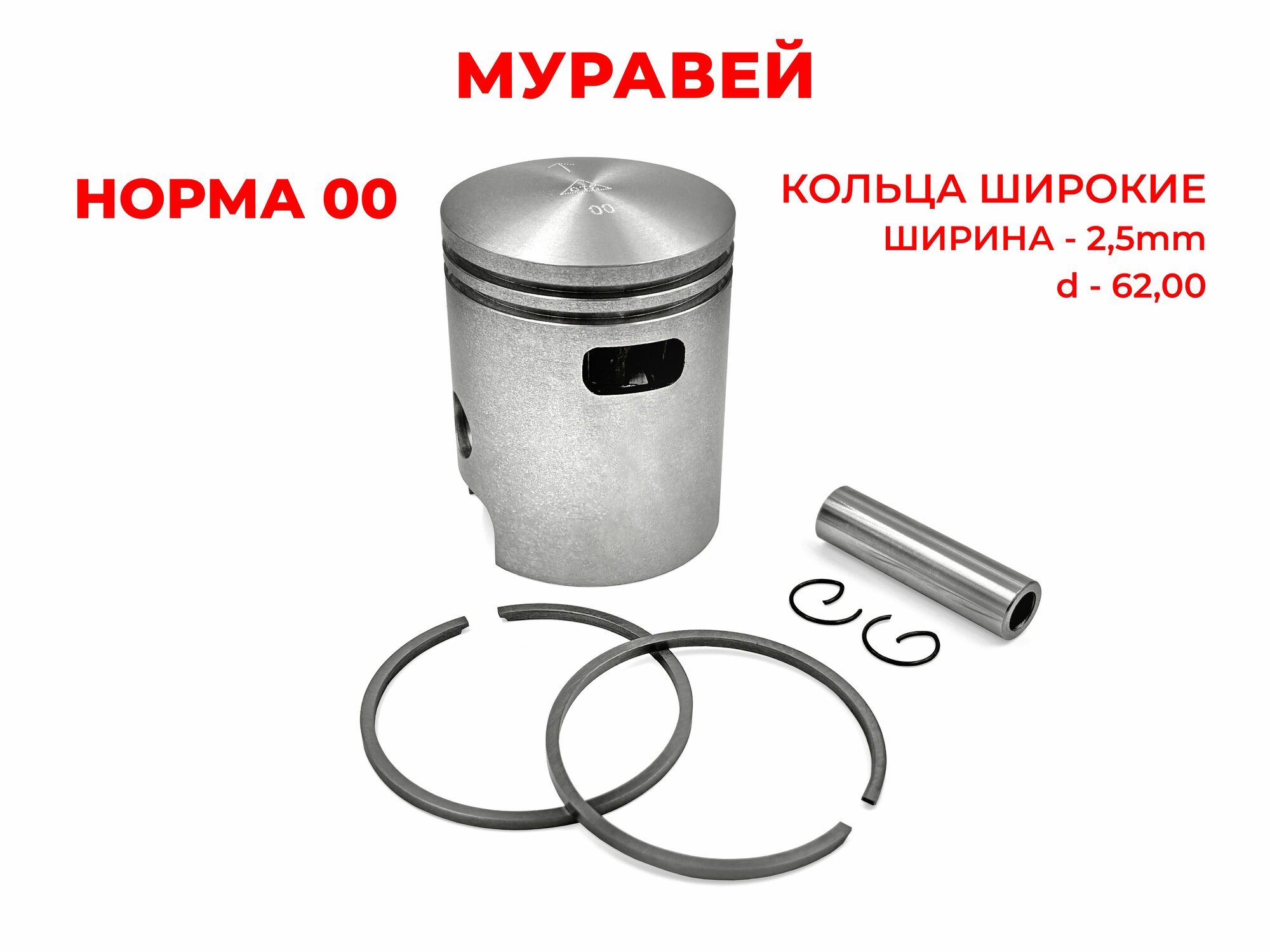 Поршень Муравей 2 кол. шир. норма 00 (Россия)