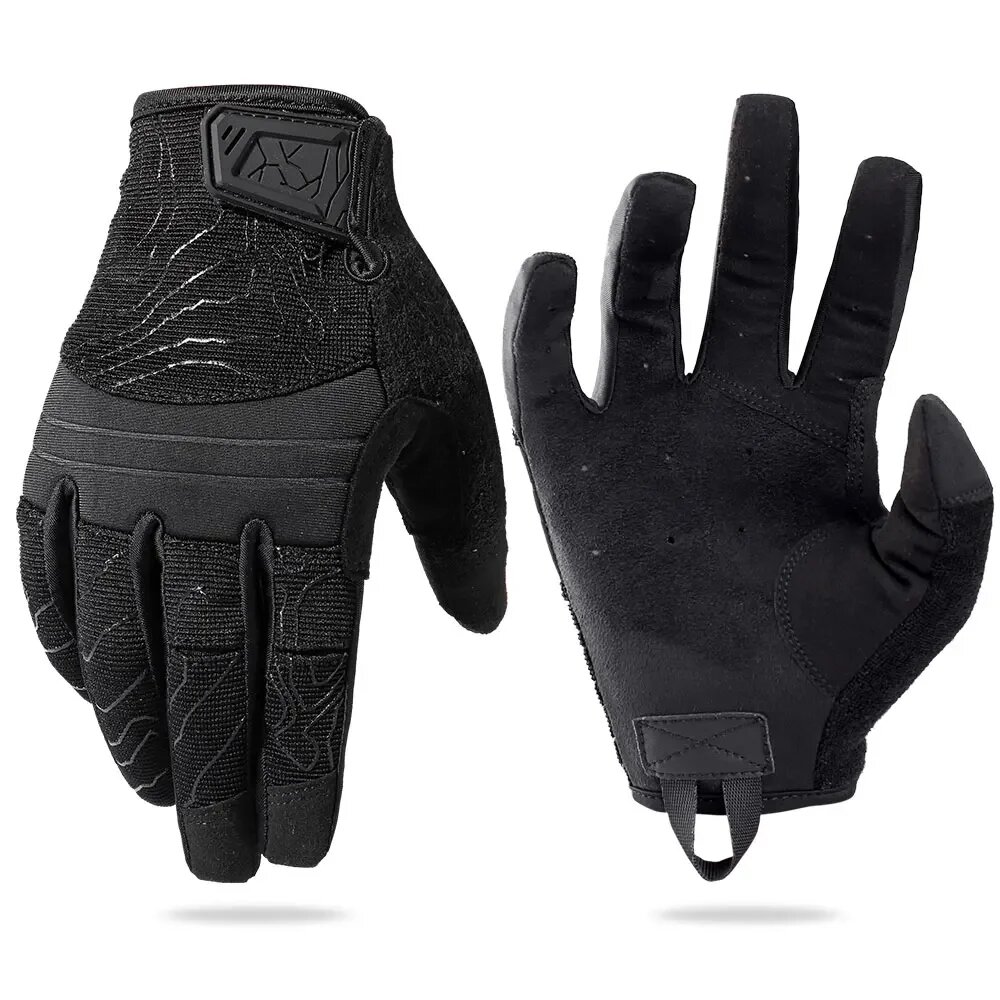 GUMAO Тактические перчатки с сенсорным экраном, искусственная кожа Черный, XL, Black