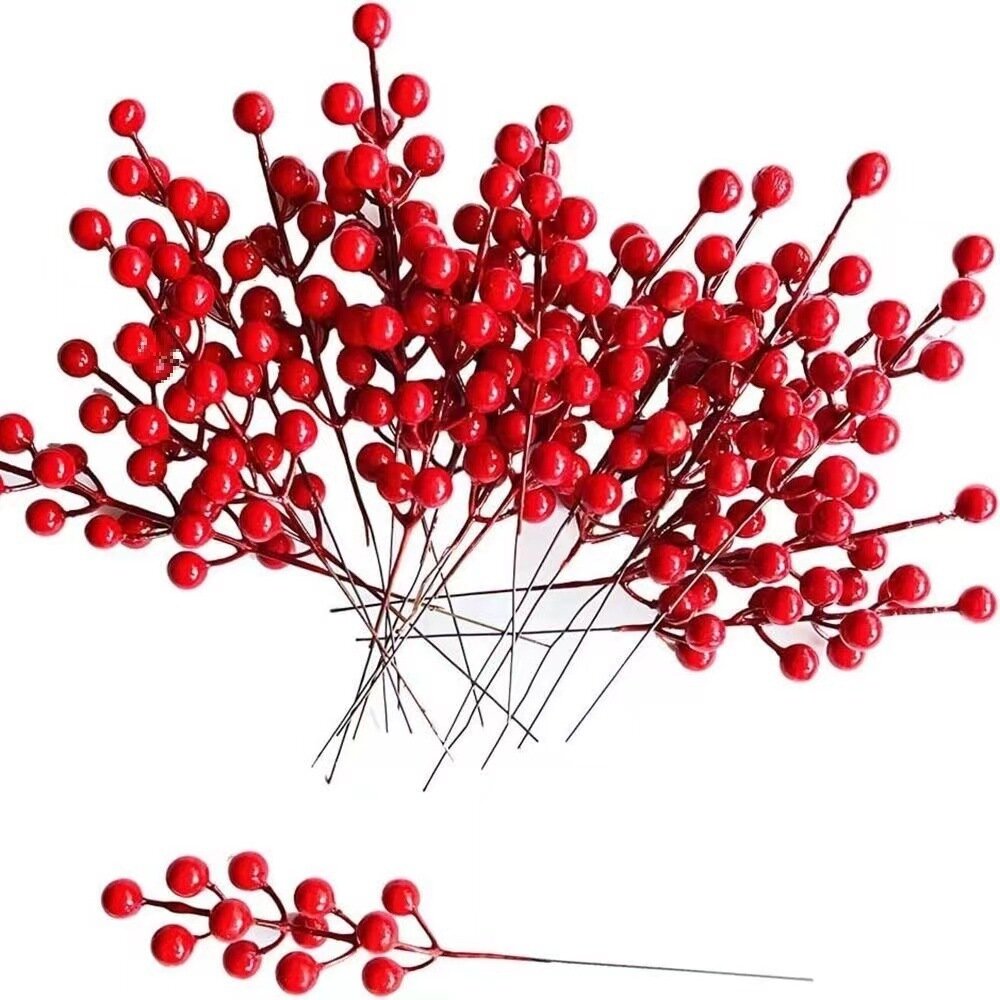 Горячая распродажаГорячая продажа 3-конечного веера, лист гинкго, искусственный цветок, золотая удача, красные плоды, зимнее зеленое украшение для новоселья, декор для гостиной