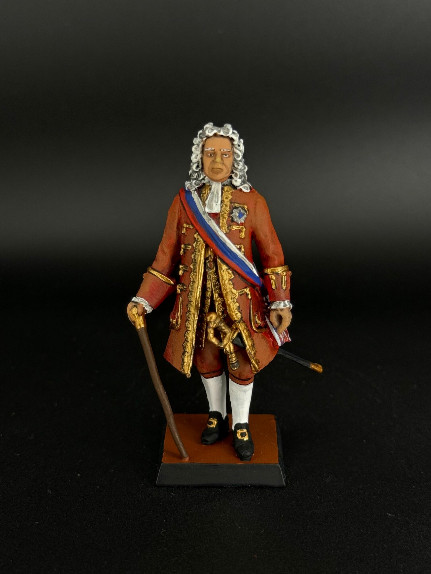 Коллекционный оловянный солдатик Василий Никитич Татищев (1686 1750) 6 см масштаб 1:32 ручная роспись
