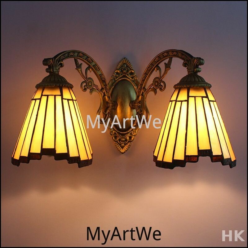 Светильник настенный MyArtWe M180W Двухрожковый настенный светильник Тиффани