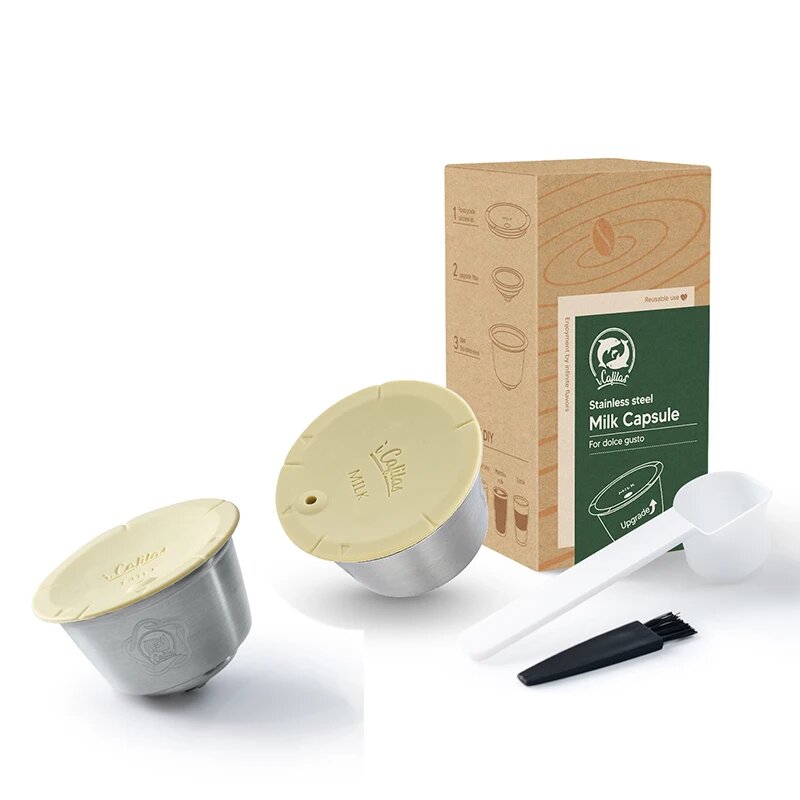 Многоразовые капсулы для кофе Dolce Gusto, капсулы для молока из нержавеющей стали, фильтр для кофе и молока для Nescafe Dolce Gusto, пластиковые капсулы