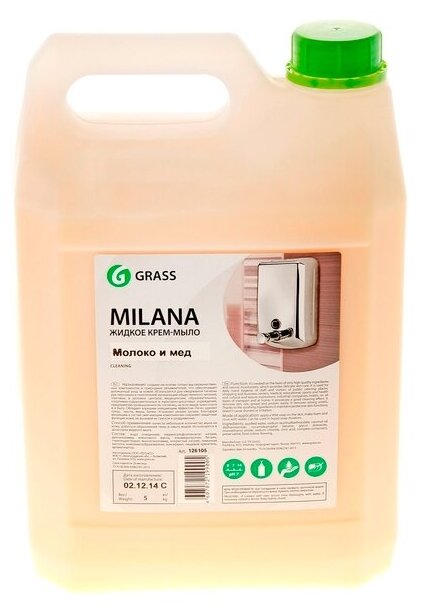 Grass Крем-мыло жидкое Milana Молоко и мед, 5 л