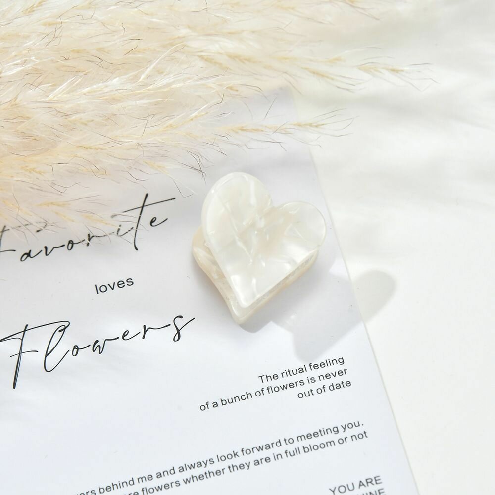 Комплект из Двух заколок крабиков сердечки мини для прически. Зажим для волос, модный женский аксессуар.