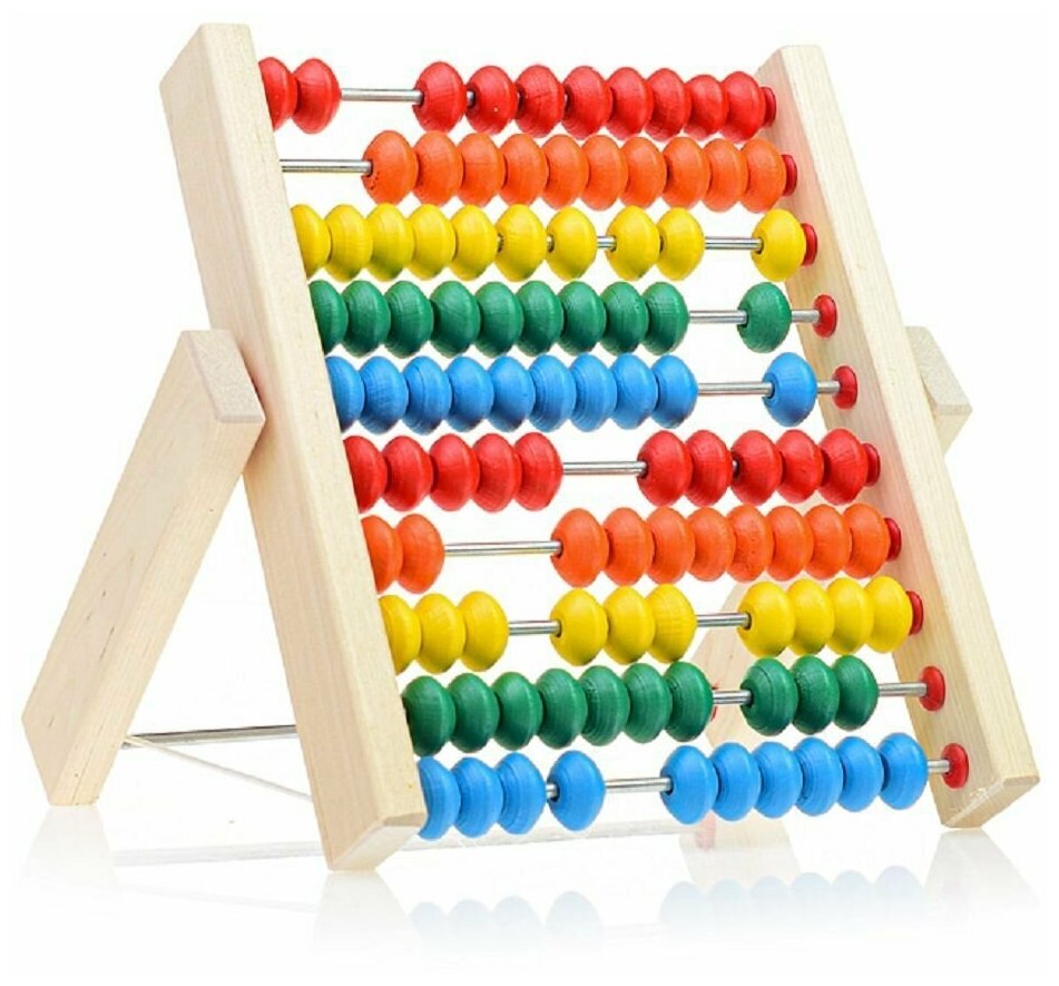 Детская деревянная игрушка "Cчеты" учимся считать, Десятое королевство