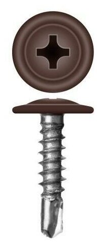 Саморез с прессшайбой 4 2*19 1000 шт RAL 8017 сверло