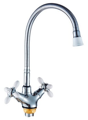 Смеситель Hansen (Хансен) для кухни H52052F Хром-белый