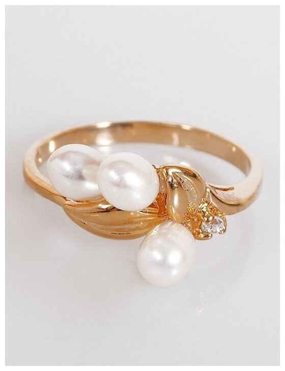 Кольцо, жемчуг культивированный