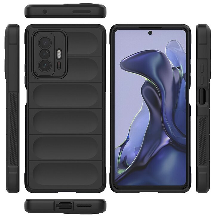 Противоударный чехол Flexible Case для Xiaomi Mi 11T (Pro) черный