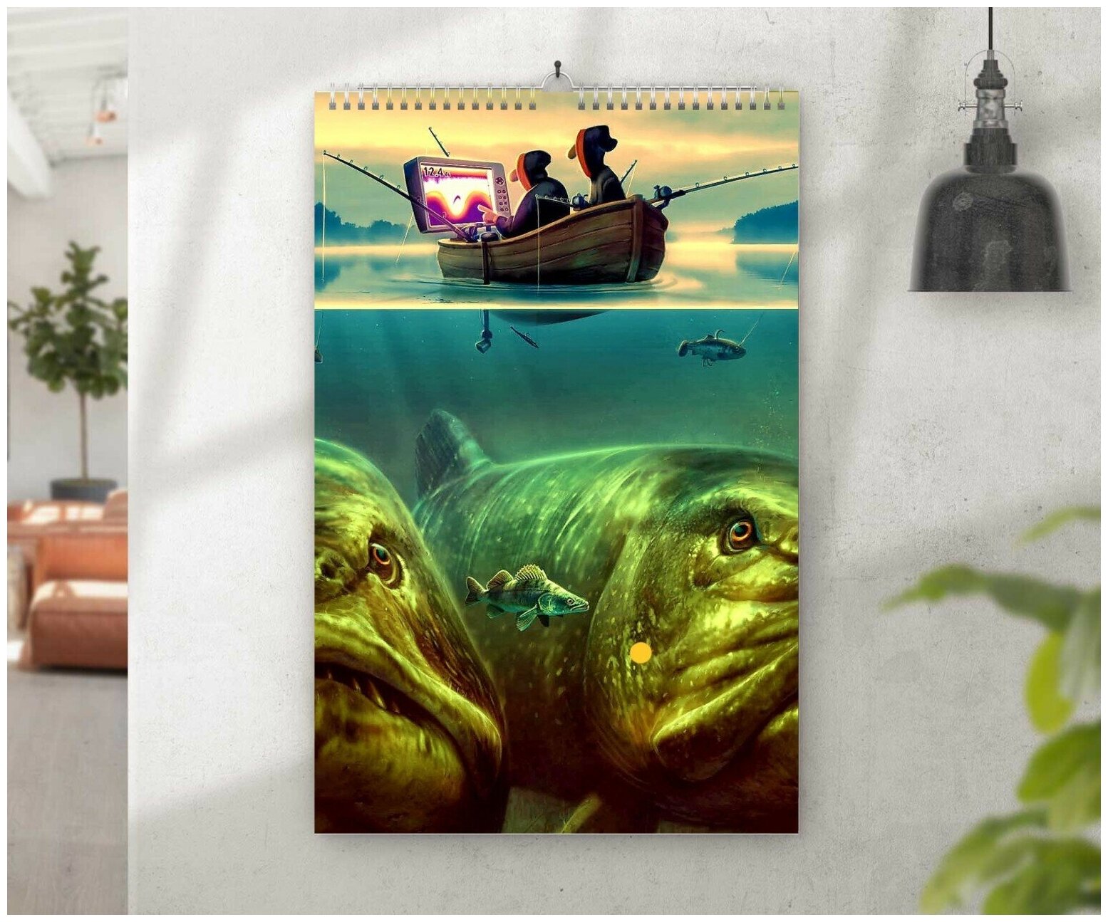 Календарь MIGOM Настенный перекидной Принт А3 "Рыбалка" - 8