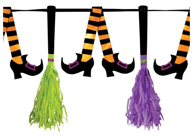 Декорация-гирлянда "Ведьмы" (Цв: Разноцветный )