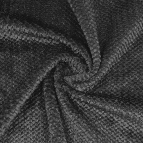 Искусственный мех, черный, ворсовая фактура, ширина 1.4м, длина 1м