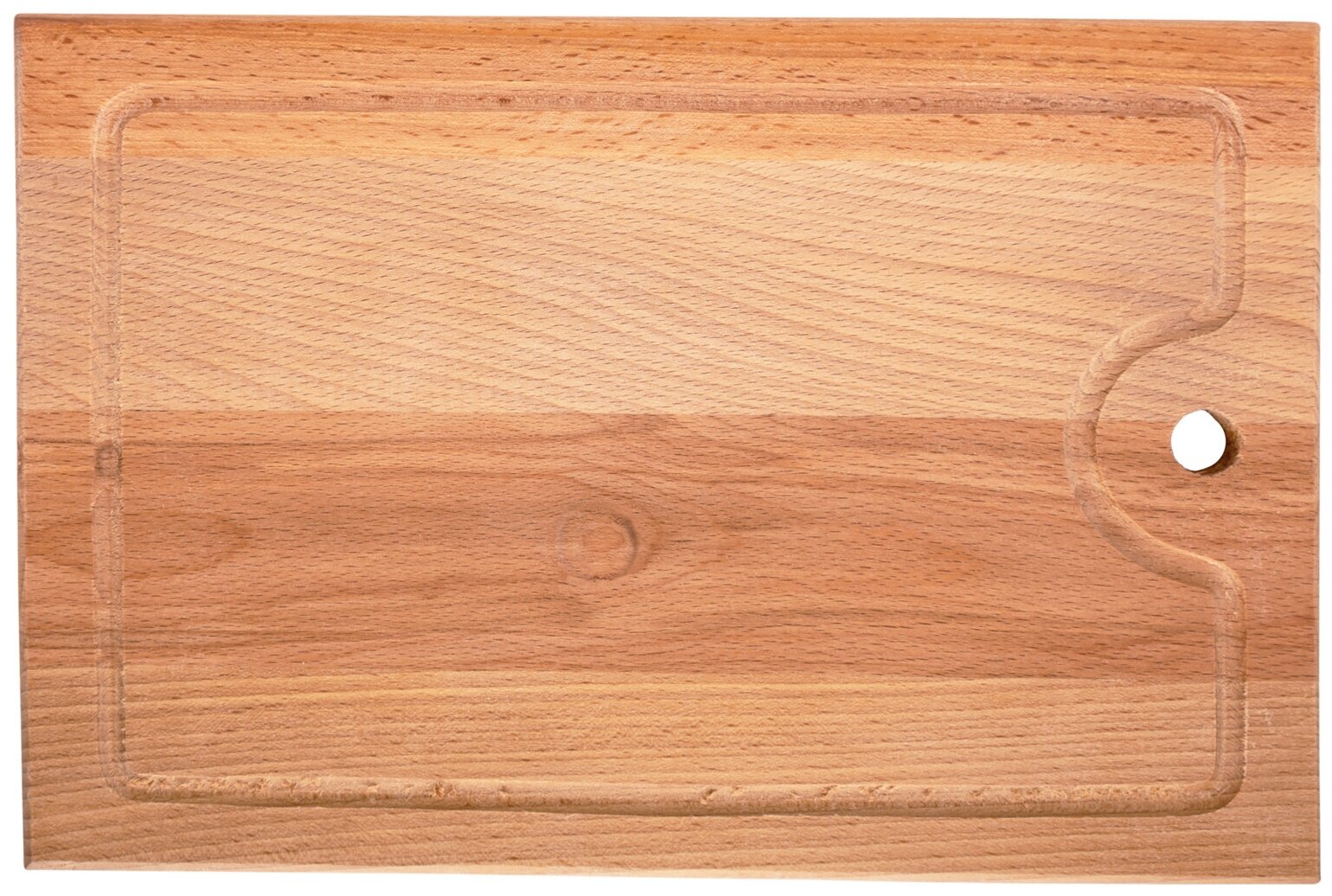 Доска разделочная, бук, 35x24,5x1,8 см, двухсторонняя, с канавкой