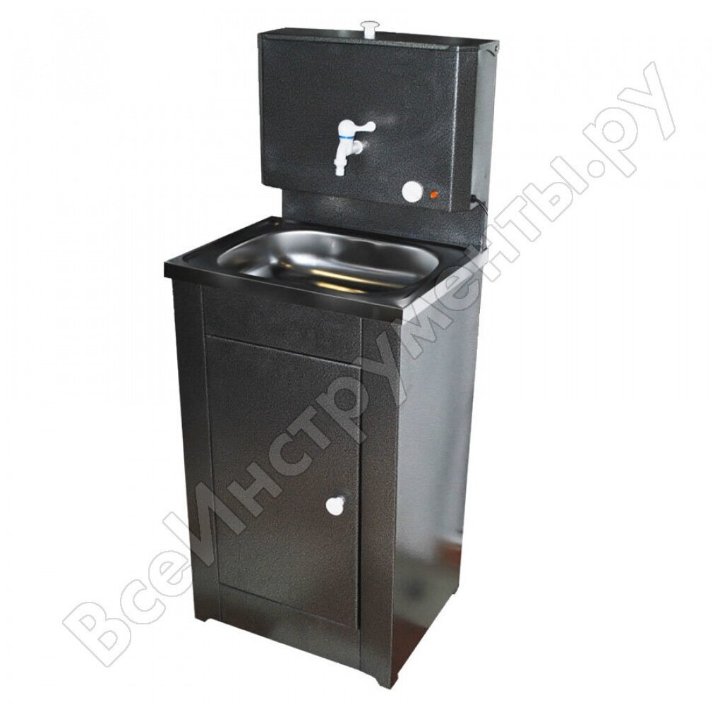 Дачный умывальник Вихрь комфорт, с подогревом, нержавеющая мойка, цвет серебро 74/4/8