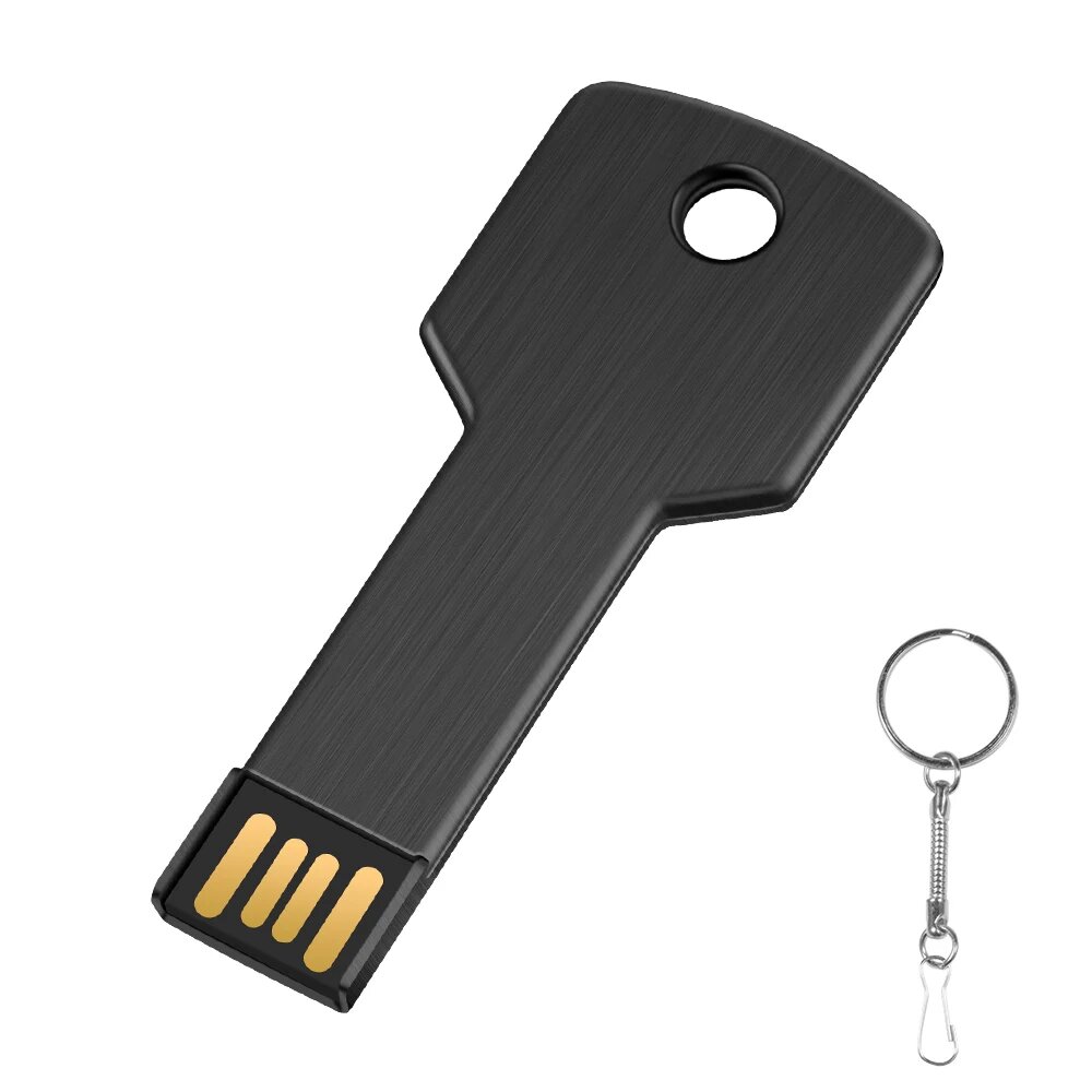 USB-флешка JASTER 128 ГБ, черная, ключница
