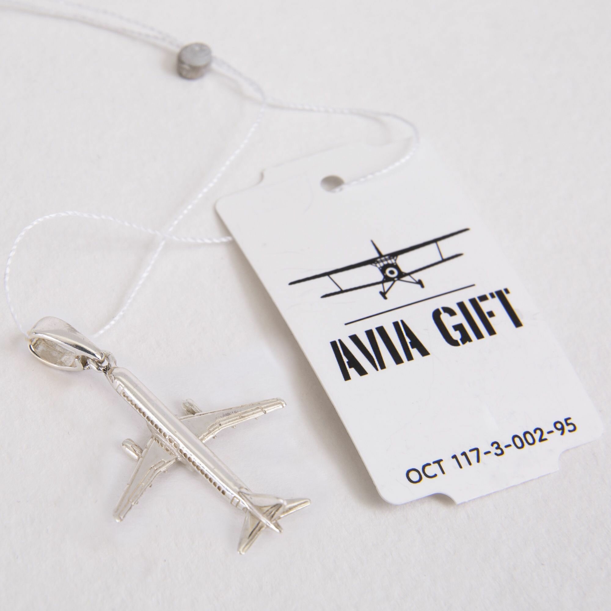 Подвеска AVIA GIFT, серебро, 925 проба, оксидирование, размер 2.8 см., серебристый — фото 1