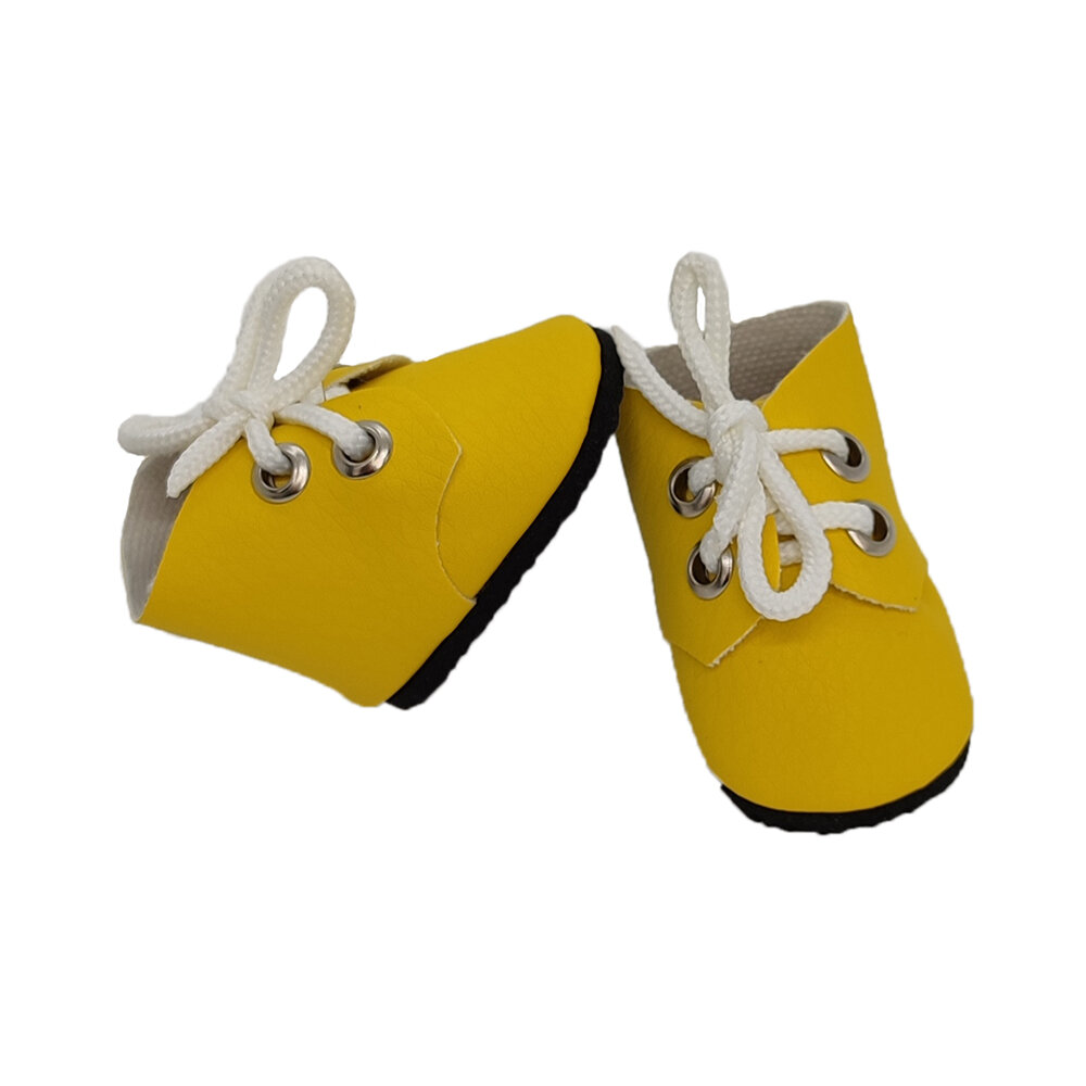 HobbyBe 102 Ботиночки для кукол 5 см Жёлтые - обувной аксессуар куклы для игр
