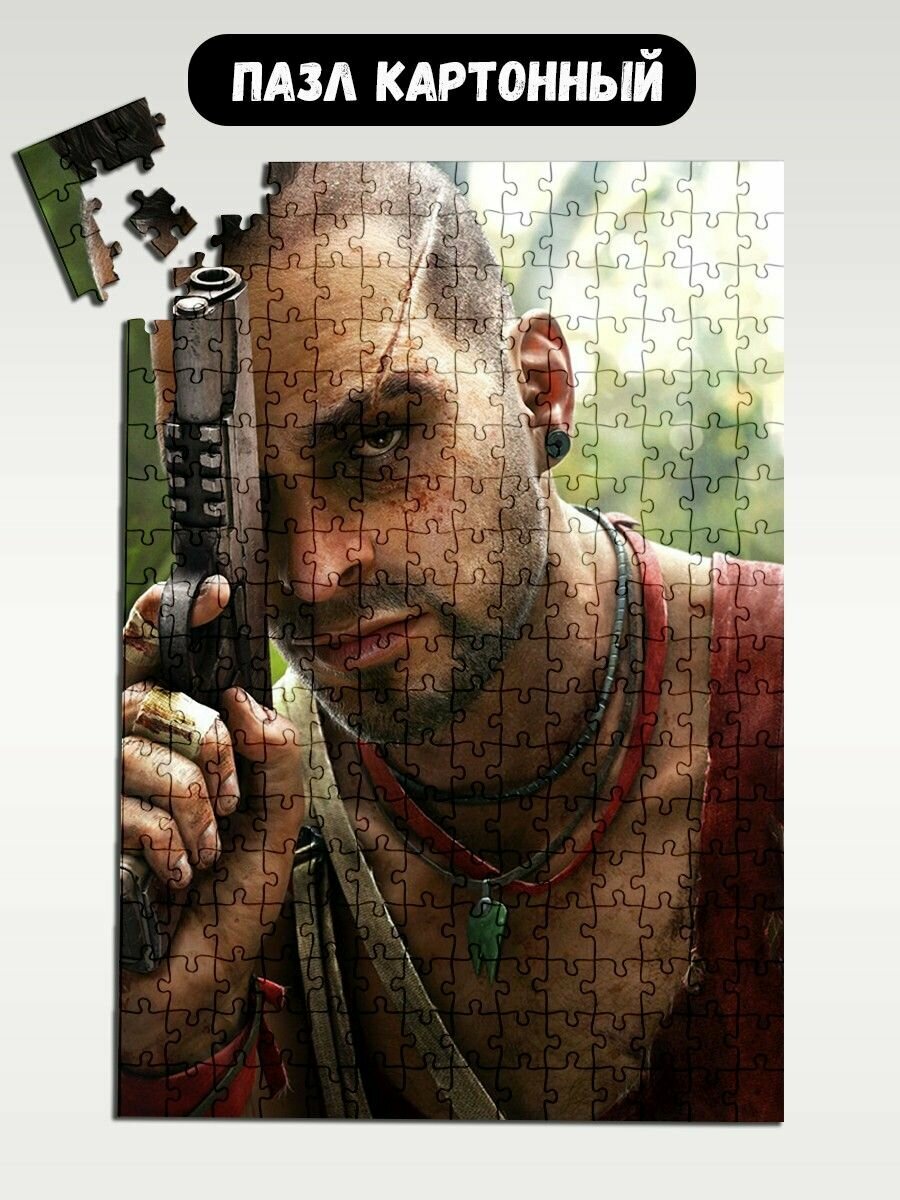 Пазл картонный А3: модель игра Far Cry 3 Ваас Монтенегро Безумие - 803