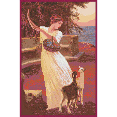 Схема вышивания цветная А3 ДК-124 Диана 150x200 крестиковая детальная карта