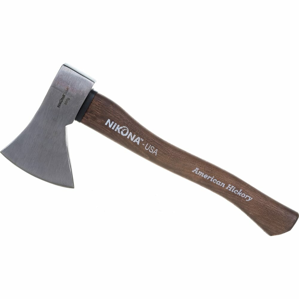 Топор c деревянной Hickory ручкой NIKONA 38см, с чехлом, 800гр 65-671