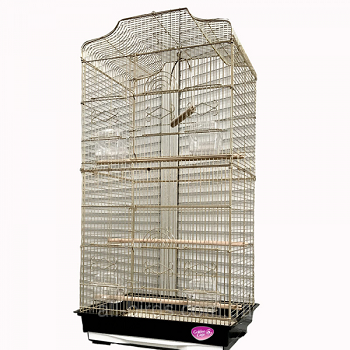 Клетка для птиц Golden cage 614G, размер 47*36*92 см "золото"