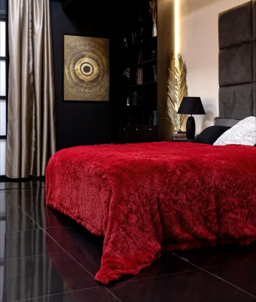 Мягкий пушистый плед/покрывало Травка на диван кровать 200х220 см