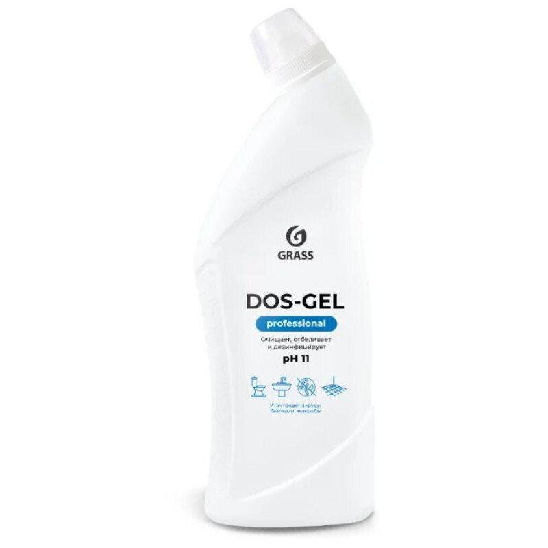 Профхим сантех щелочной для комплексной уборки, отбеливание с дезинфицирующим эффектом Grass/DOS Gel PROF, 0,75 л