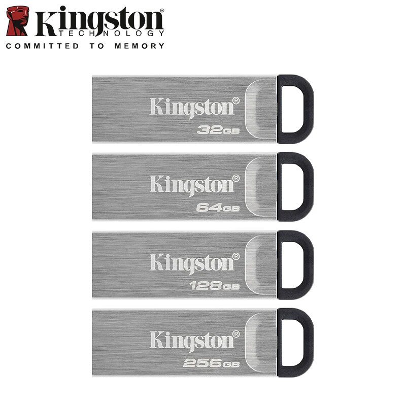 USB-флеш-накопитель Kingston DataTraveler Kyson со стильным металлическим корпусом без крышки, 32 ГБ, 64 ГБ, 128 ГБ, 256 ГБ, 512 ГБ, USB3.2 u-диск