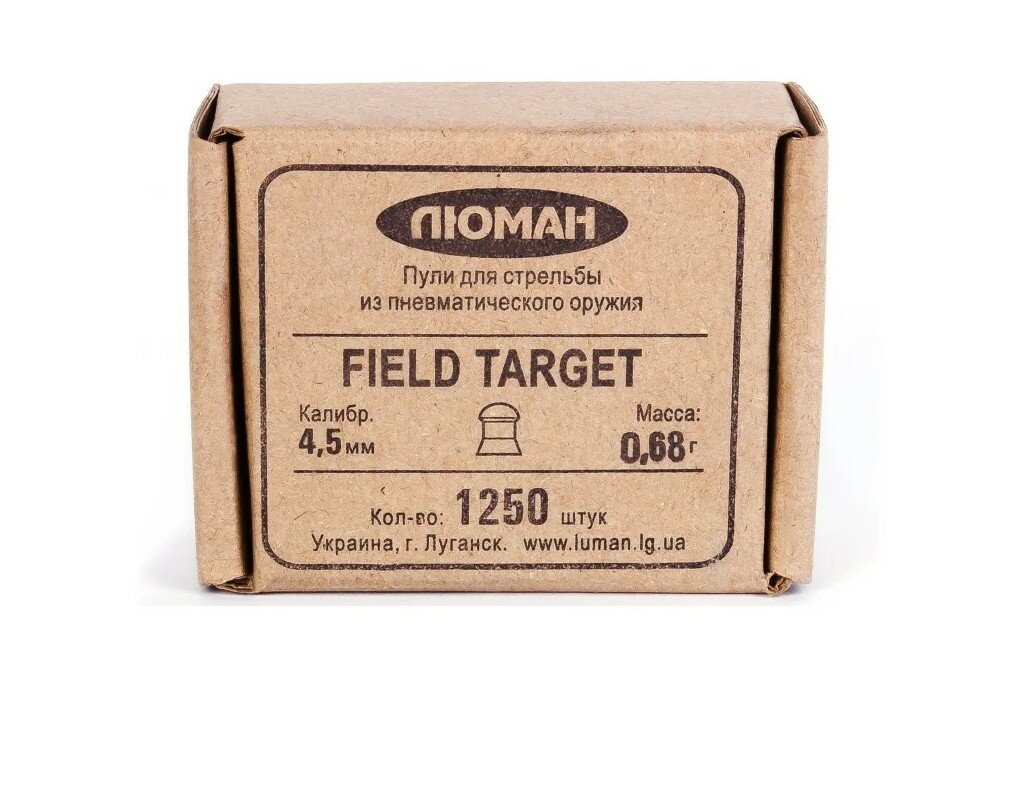 Пули Люман Field Target, калибр 4,5 мм, вес 0.68 грамм, 1250 шт