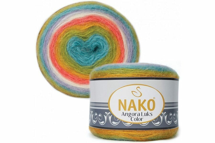 Пряжа Nako Angora Luks Color 81910 ( 4 мотка )