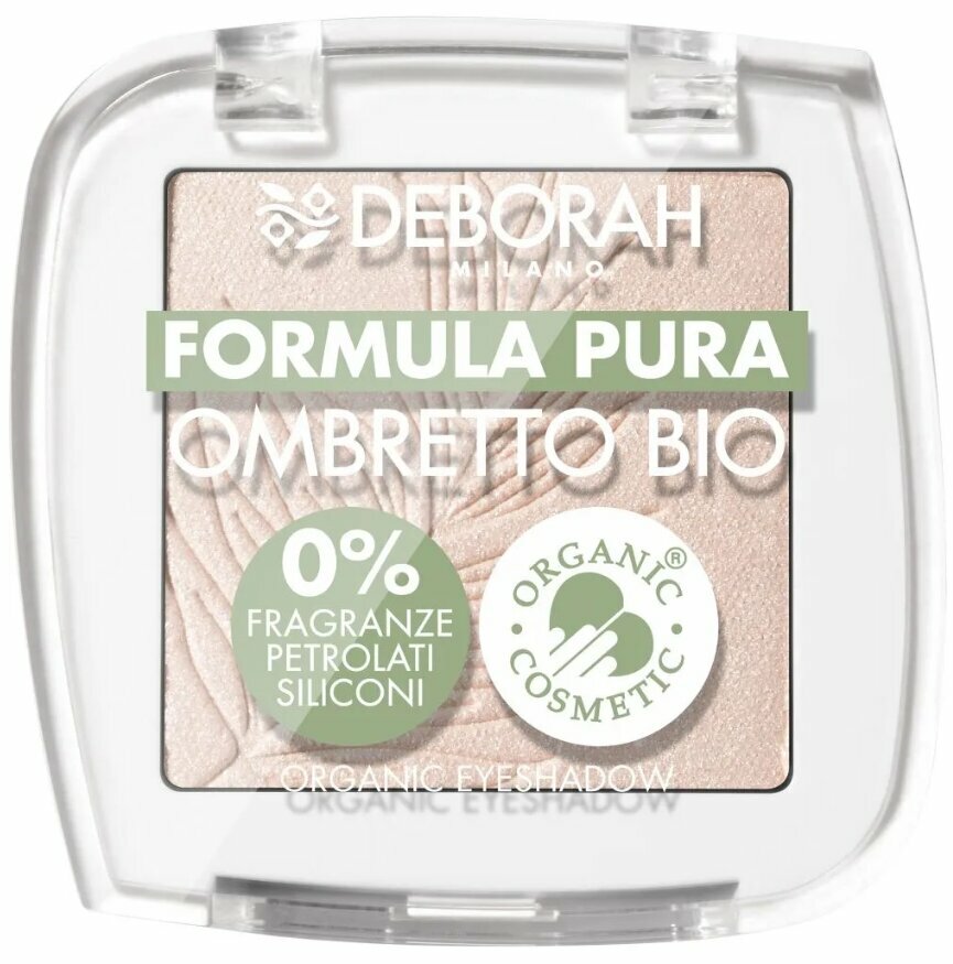 Тени для век Deborah Milano Formula Pura Ombretto Bio, тон 02 Нежно-золотой, 2,5 гр