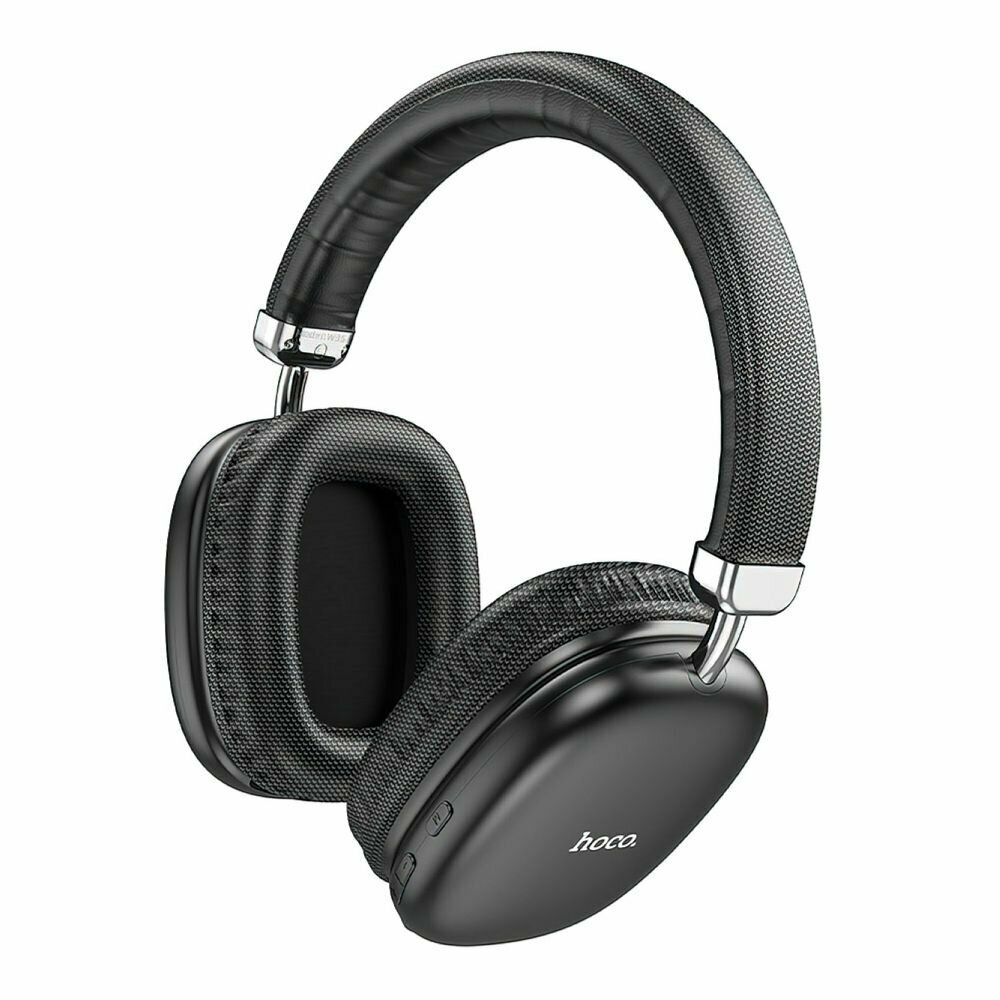 Bluetooth гарнитура HOCO W35 BT5.3, AUX/microSD/Type-C, накладная, громкость +/- (черный)