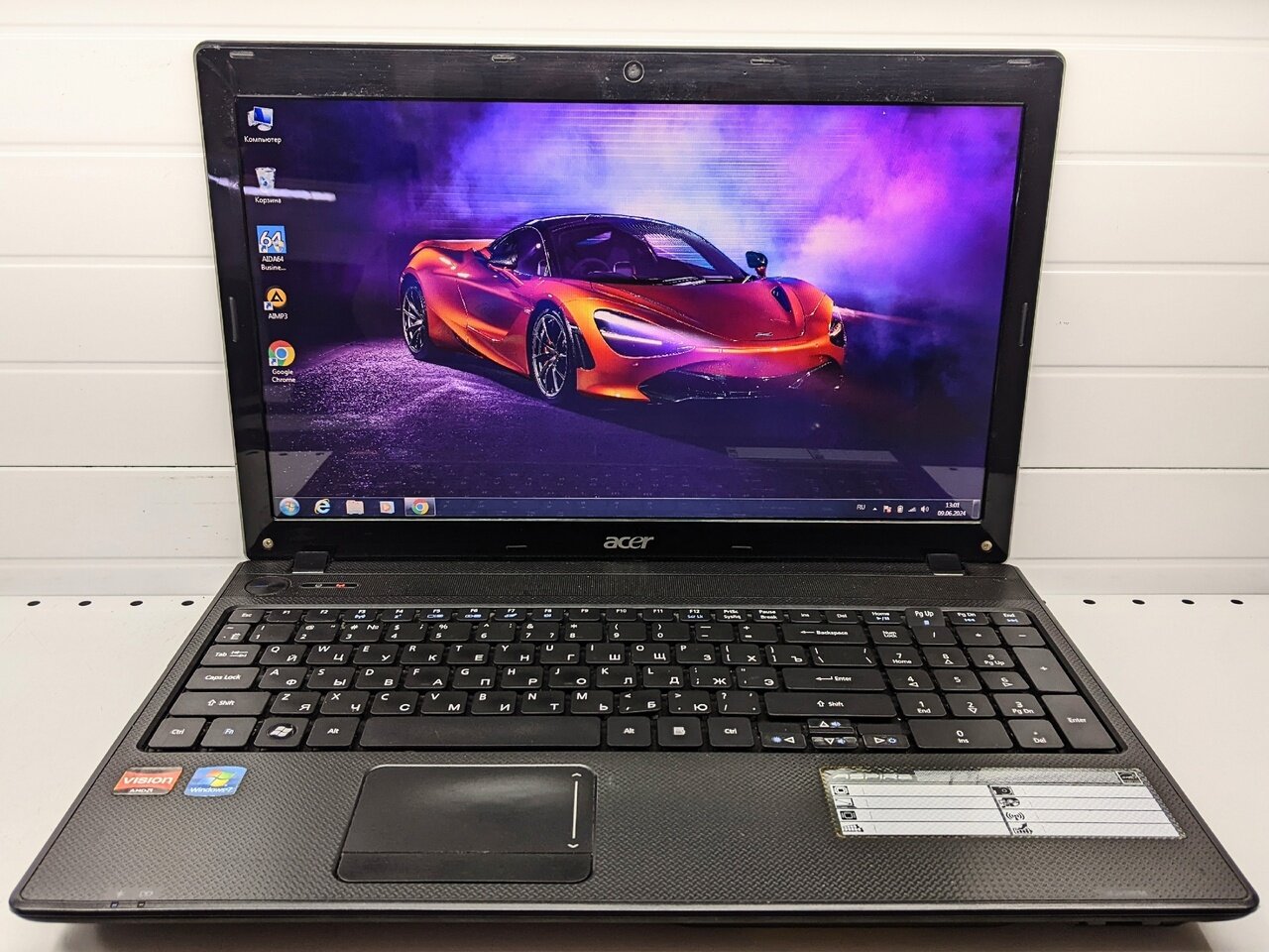 Ноутбук Acer Aspire 5552G-P344G50Mnkk, 1366x768, RAM 4GB, SSD 128GB, AMD Athlon P340, AMD Radeon 6600M, Windows 7